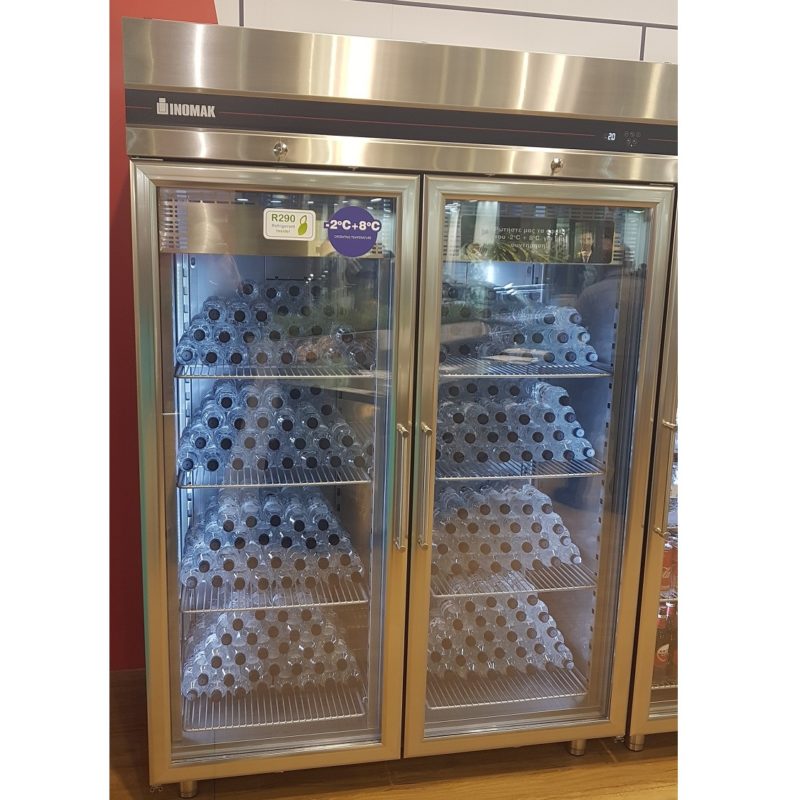 Ψυγείο θάλαμος 144x90.5 κατάψυξη -18/-10°C (R290) με 2 γυάλινες πόρτες ...